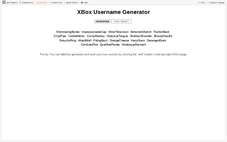 XBox Username Generator