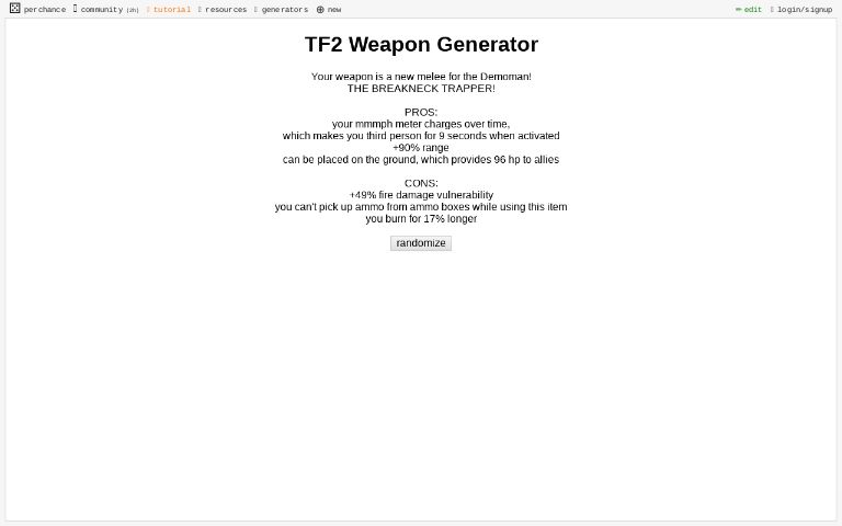 TF2 Weapon Generator