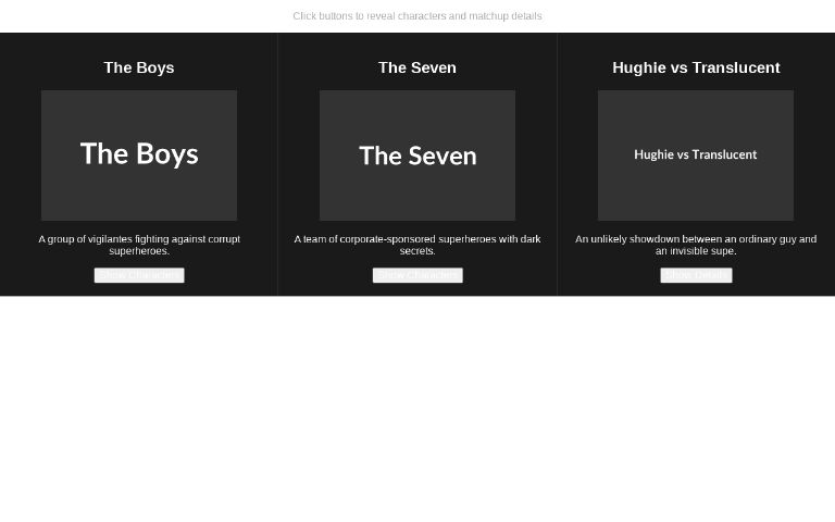 The Boys ― Perchance Generator