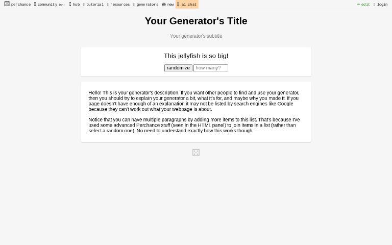 Basic Template ― Perchance Generator