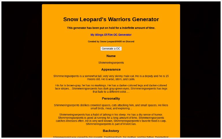 Snow Leopard's Warriors Generator