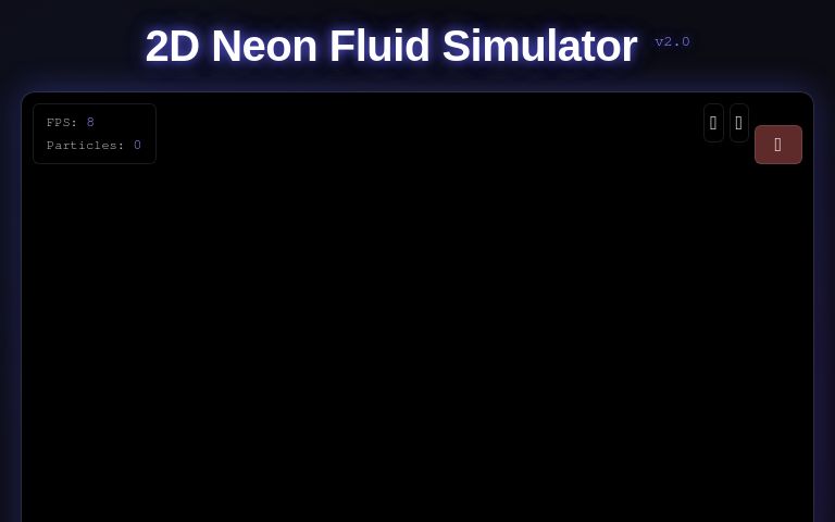 2D Neon Fluid Simulator v2.0 ― Perchance Generator
