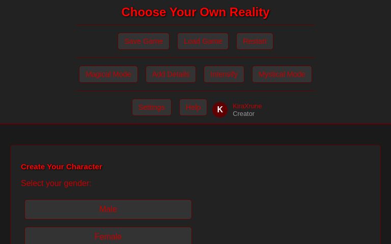 Choose Your Own Reality ― Perchance Generator