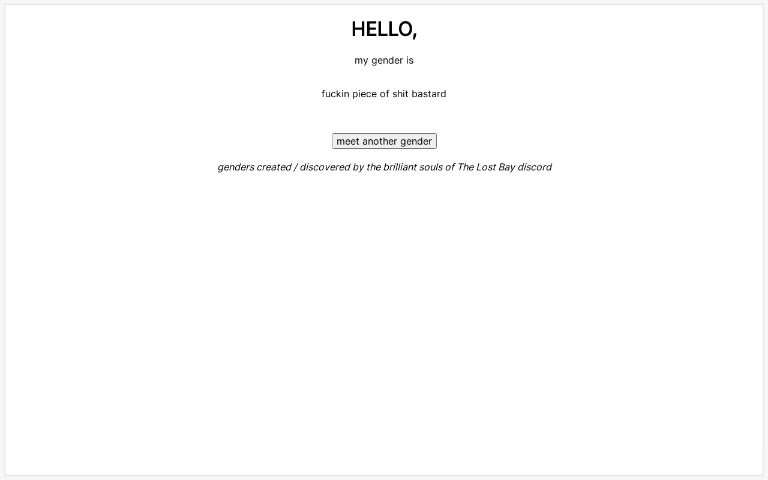 HELLO, ― Perchance Generator