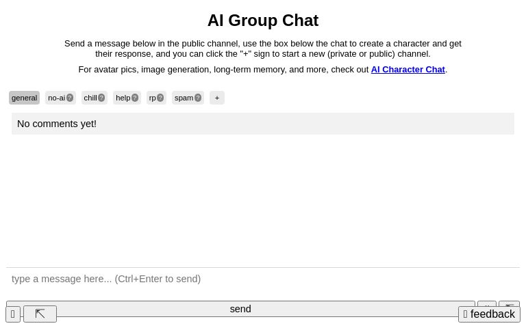 AI Group Chat (online, free, no sign-up, unlimited)