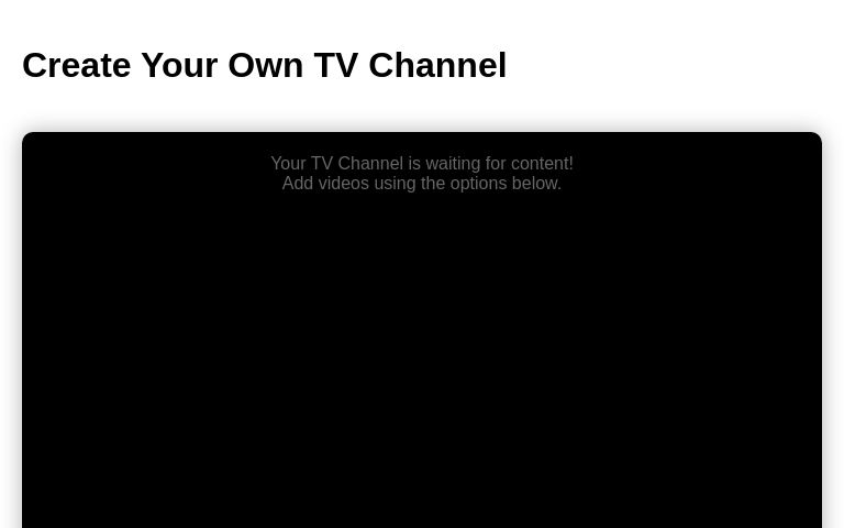 Create Your Own TV Channel ― Perchance Generator