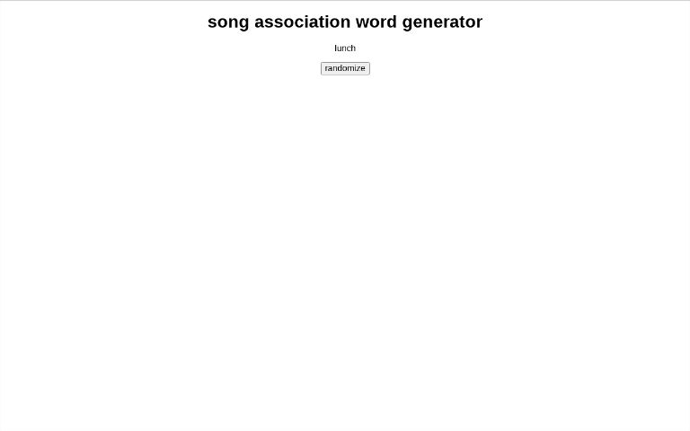 song association word generator