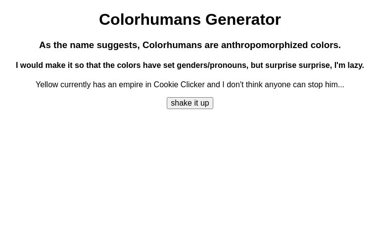 Colorhumans Generator
