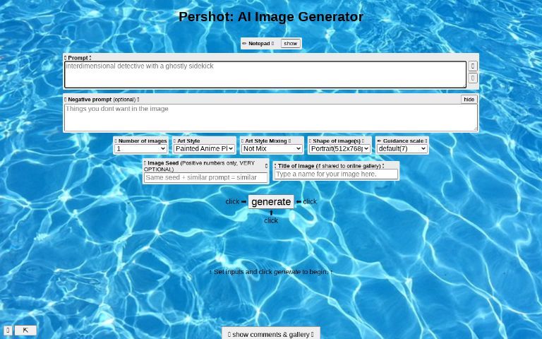 PERSHOT ― Perchance Generator