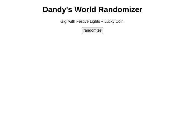 Dandy's World Randomizer ― Perchance Generator