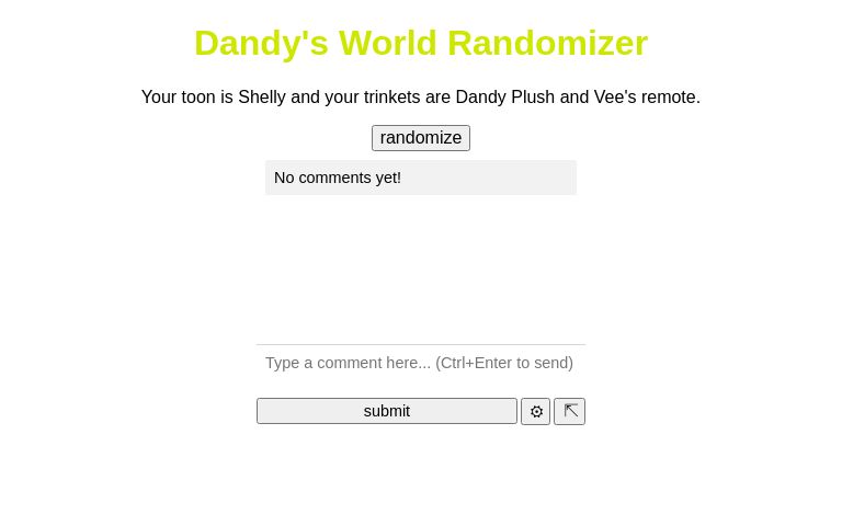 Dandy's World Randomizer ― Perchance Generator