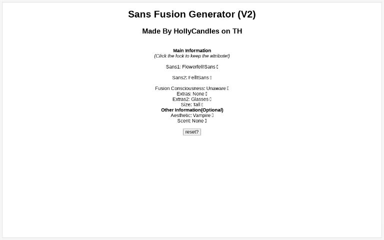 Sans Fusion Generator (V2)