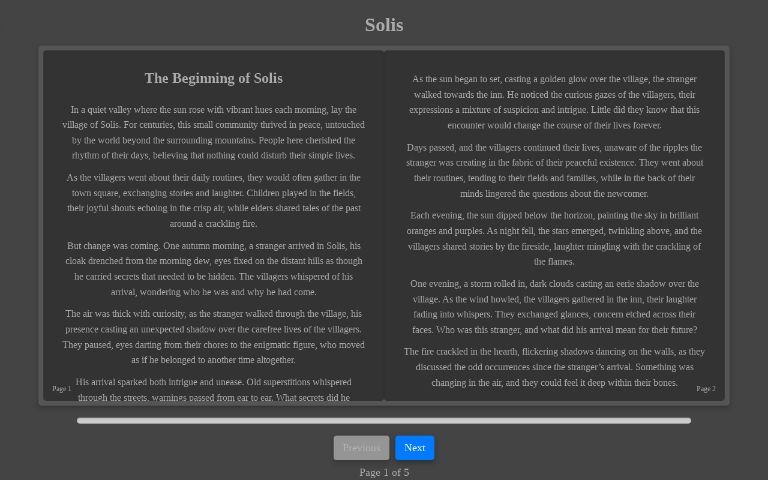 Solis ― Perchance Generator