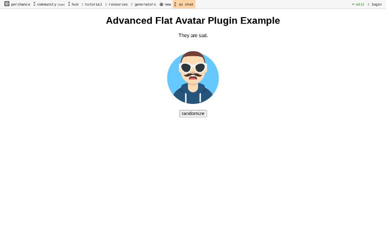 Advanced Flat Avatar Plugin Example