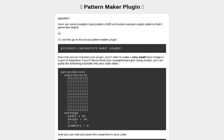 🦓 Pattern Maker Plugin 🎨