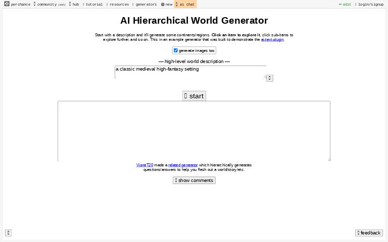 AI Hierarchical World Generator