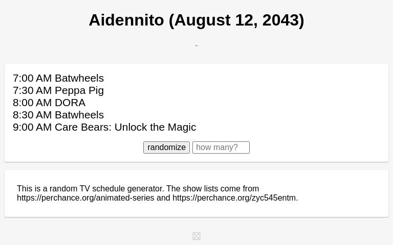 Aidennito (August 12, 2043) ― Perchance Generator