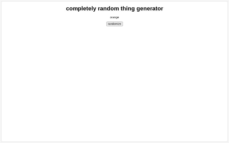 completely random thing generator