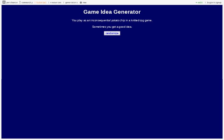Game Idea Generator