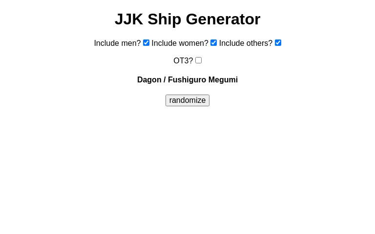 JJK Ship Generator