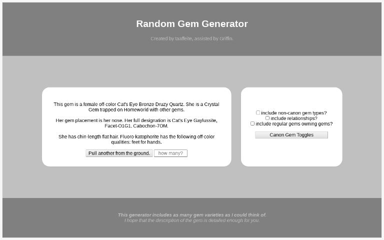 Random Gem Generator