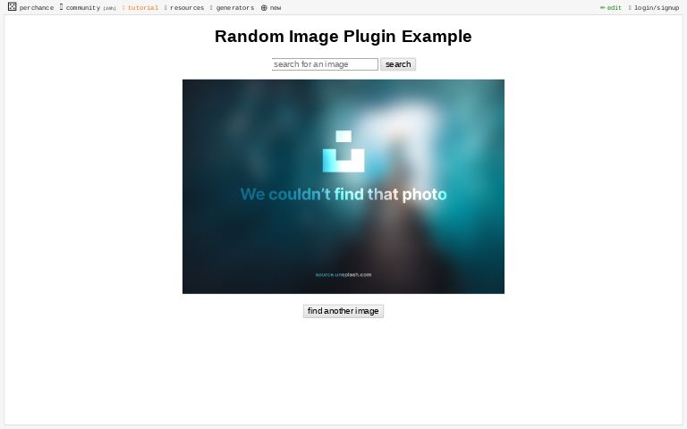 Random Image Plugin Example
