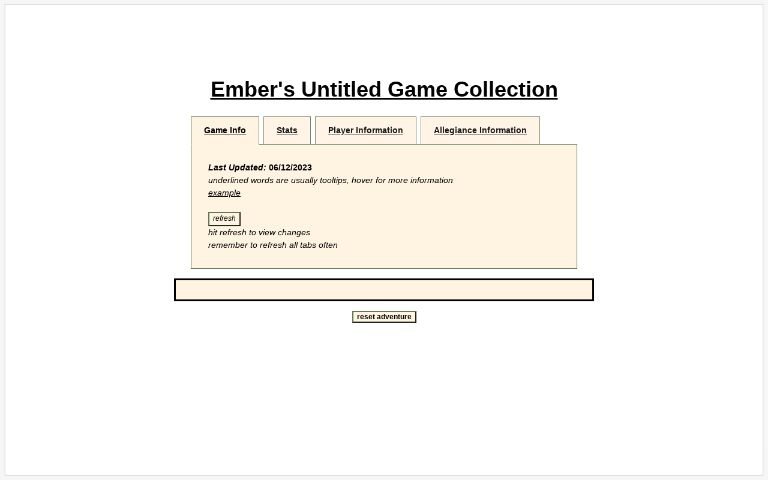 Ember's Untitled Game Collection ― Perchance Generator