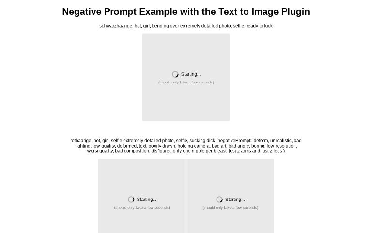 Negative Prompt Example with the Text to Image Plugin