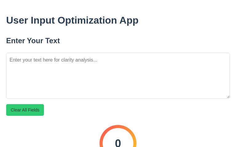 User Input Optimization App ― Perchance Generator