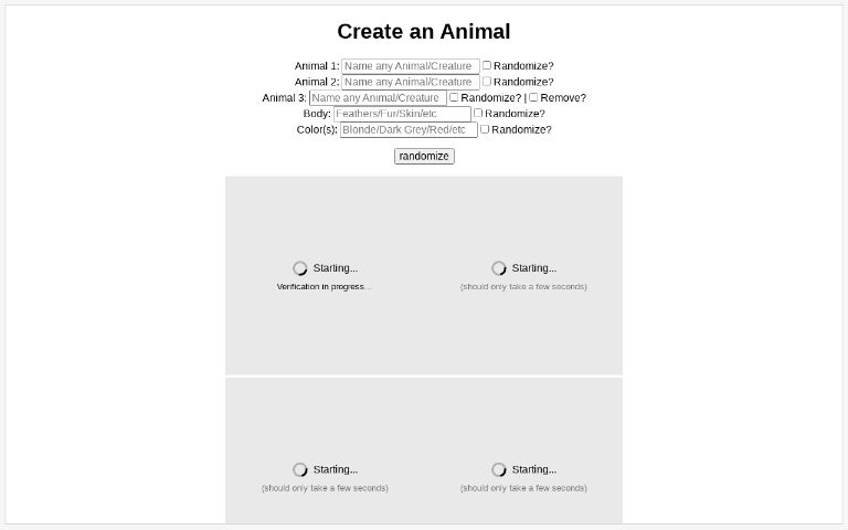 Create an Animal ― Perchance Generator