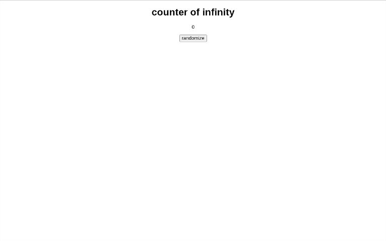 counter of infinity ― Perchance Generator