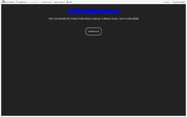YouTube Clickbait Generator