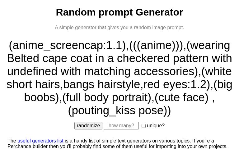 Random prompt Generator