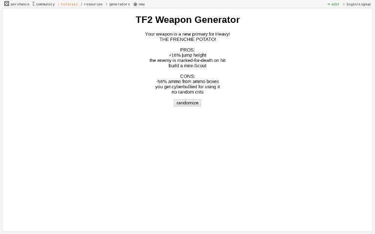 TF2 Weapon Generator