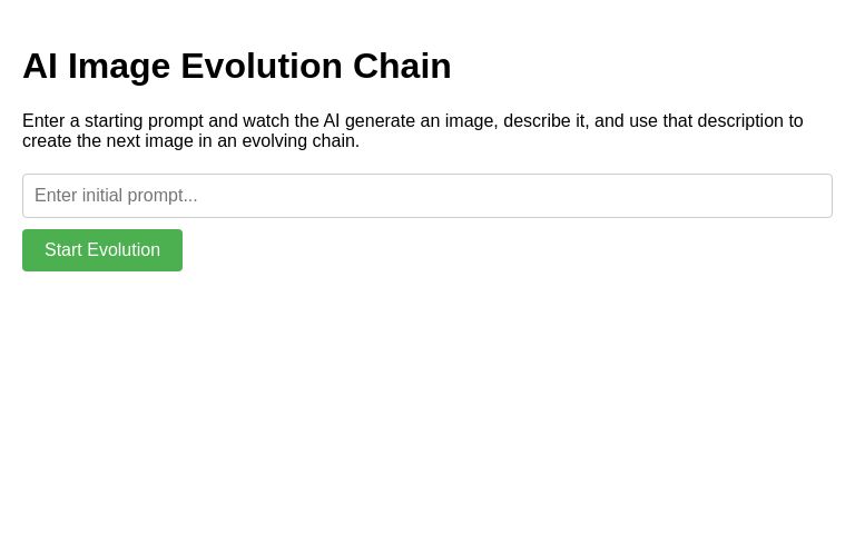 AI Image Evolution Chain ― Perchance Generator