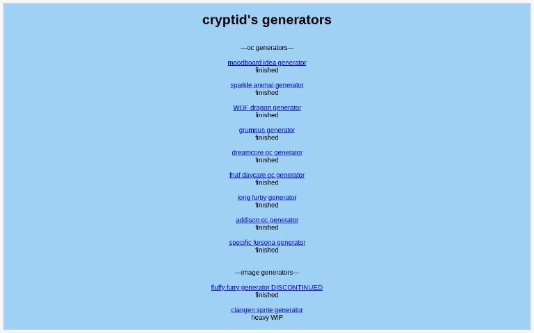 cryptid's generators