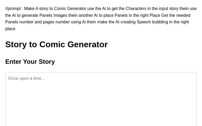 Story to Comic Generator