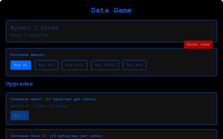 Data Game ― Perchance Generator