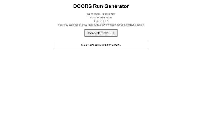 DOORS Run Generator