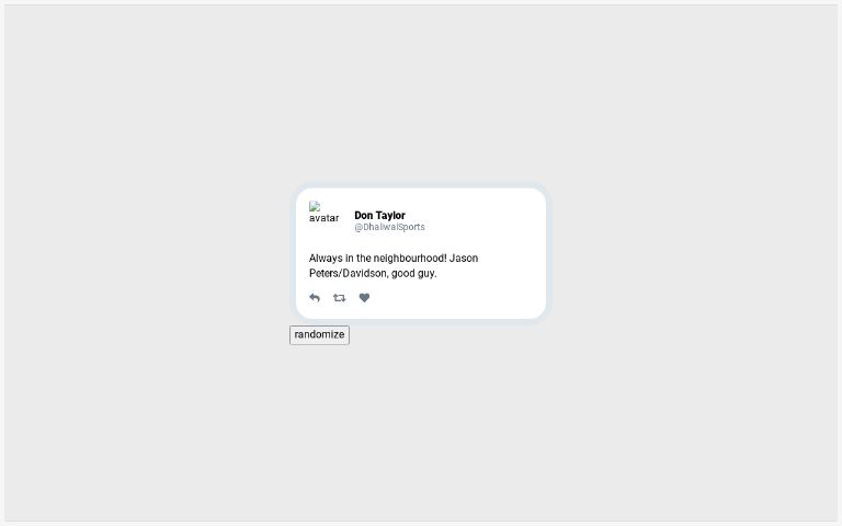 Tweet Template ― Perchance Generator