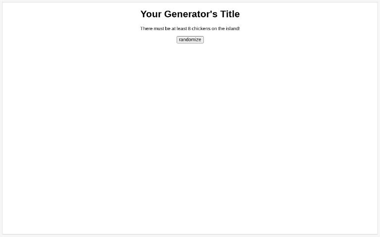 Minimal ― Perchance Generator