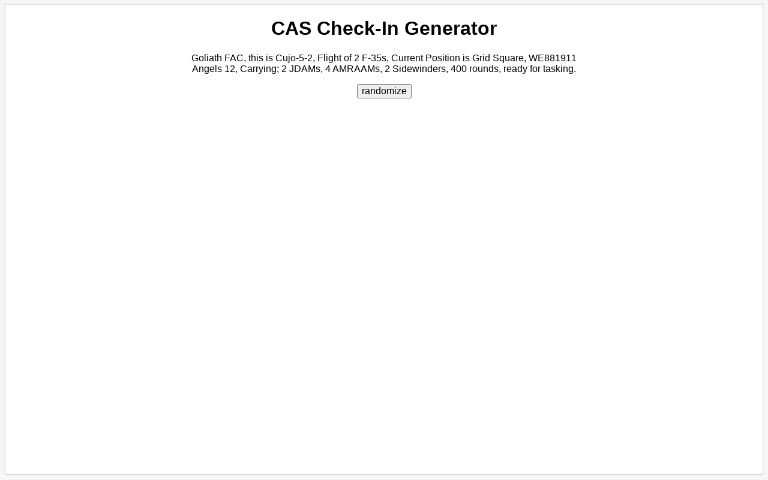 CAS Check-In Generator