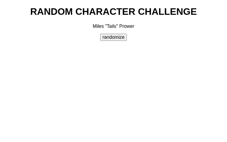 RANDOM CHARACTER CHALLENGE ― Perchance Generator