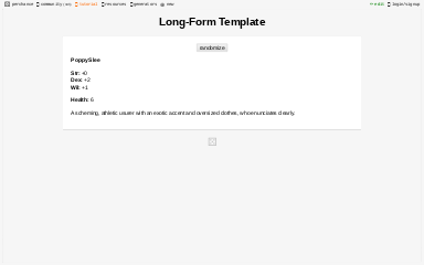 Long-Form Template ― Perchance Generator