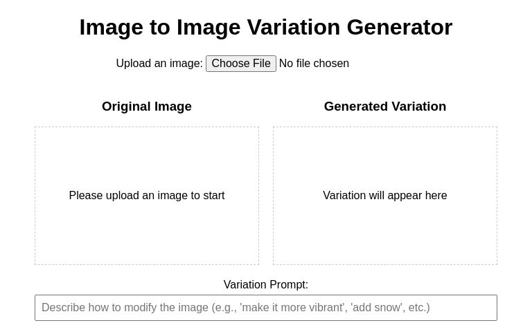 Image to Image Variation Generator