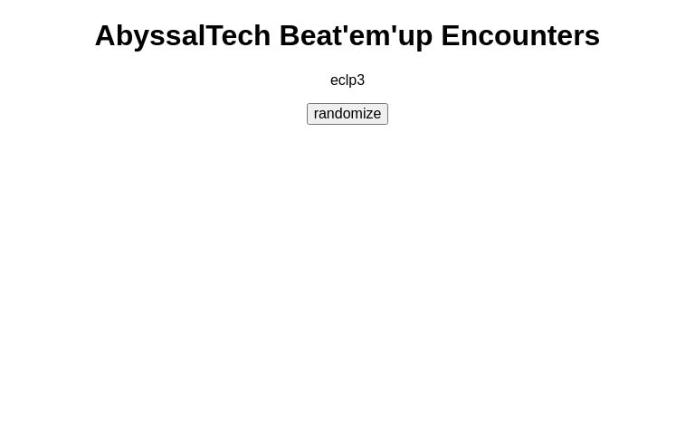 AbyssalTech Beat'em'up Encounters ― Perchance Generator