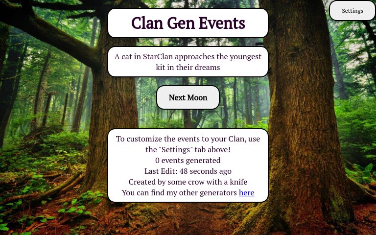 Clan Gen Events