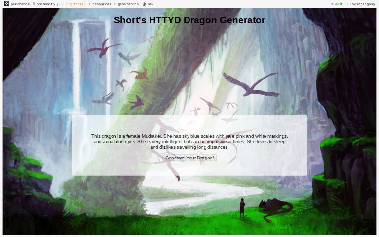 Short's HTTYD Dragon Generator