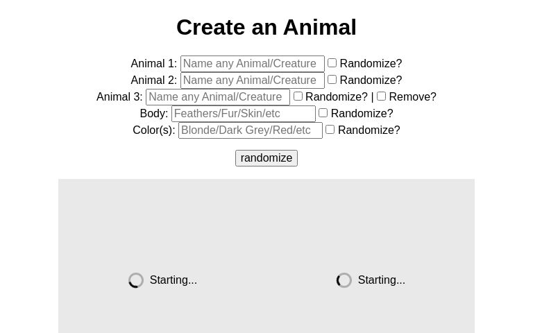Create an Animal ― Perchance Generator