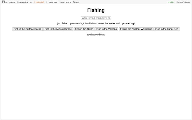 Fishing ― Perchance Generator